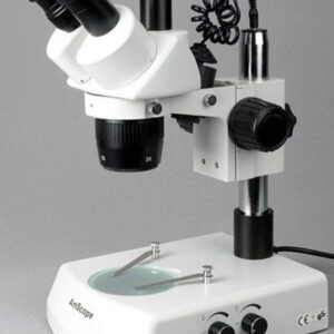 AmScope SW24TX Trinocular Stereo Microscope Head, WH10x Eyepieces, 10X/20X/40X Magnification, 2X/4X Objective, Includes 0.5x Barlow Lens