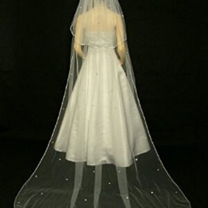 Shop Ginger Wedding 2 Tier Cathedral Royal Custom Make Crystals Rhinestones Bridal Veil Diamond White/Light Ivory