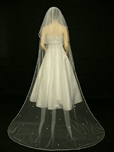 Shop Ginger Wedding 2 Tier Cathedral Royal Custom Make Crystals Rhinestones Bridal Veil Diamond White/Light Ivory