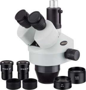 amscope sm3590t 3.5x-90x trinocular zoom power stereo microscope head