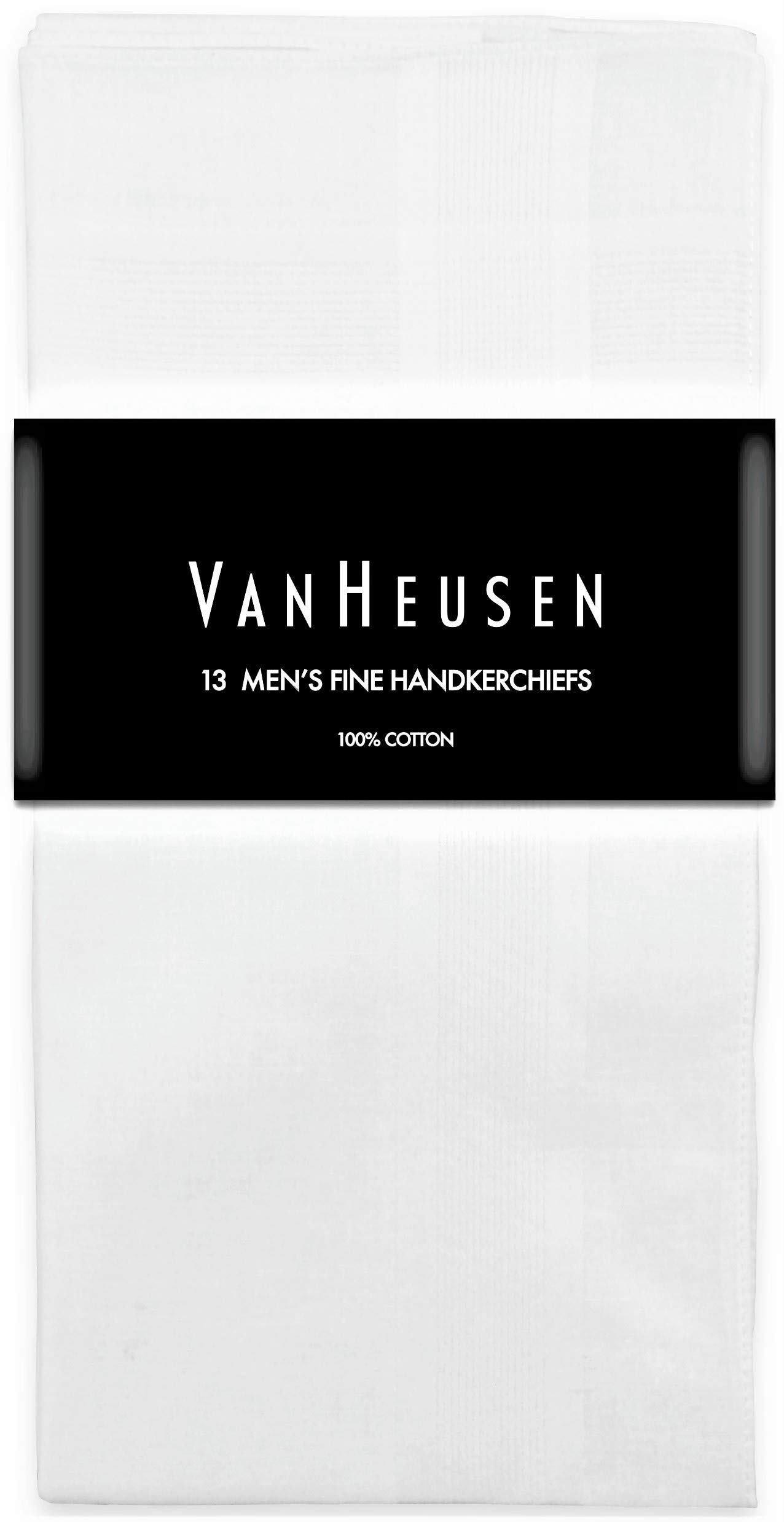 Van Heusen 13 Pack Cotton Handkerchiefs Solid White