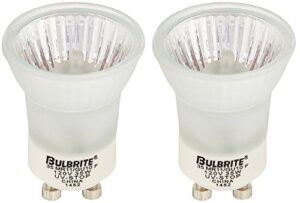 bulbrite 35mr11/gu10f 35-watt 120-volt halogen frosted mr11 gu10 base, flood - 2 pack