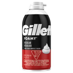 gillette foamy shaving cream, regular, 11 ounce