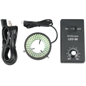 amscope led-96s 96 led ring light for single zoom microscopes