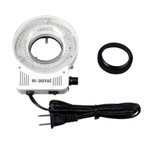 amscope led-80s 80 led microscope compact ring light with built-in dimmer