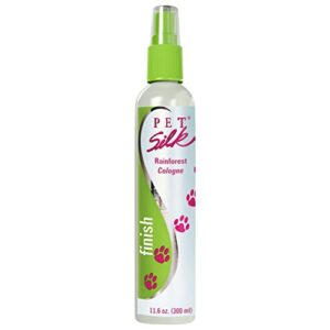 pet silk rainforest spray cologne 11.6oz, deodorizing body perfume & condtioner, clean/fresh light florard scent for pet grooming needs for dogs, cats and more!