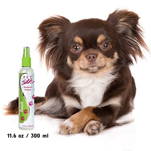 Pet Silk Rainforest Spray Cologne 11.6oz, Deodorizing Body Perfume & Condtioner, Clean/Fresh Light Florard Scent for Pet Grooming needs for Dogs, Cats and more!