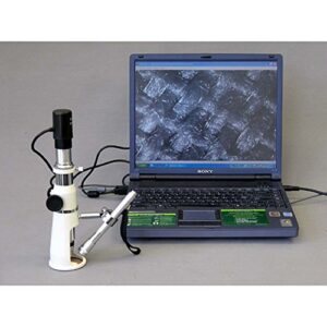 AmScope H50 Handheld Stand Measuring Microscope, 50x Magnification, 17mm Field of View, Includes Pen Light