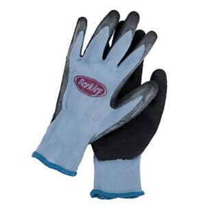 berkley coated fishing gloves, blue/grey