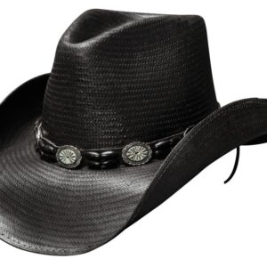 Bullhide Black Hills Western Hat Shantung Panama Black Large