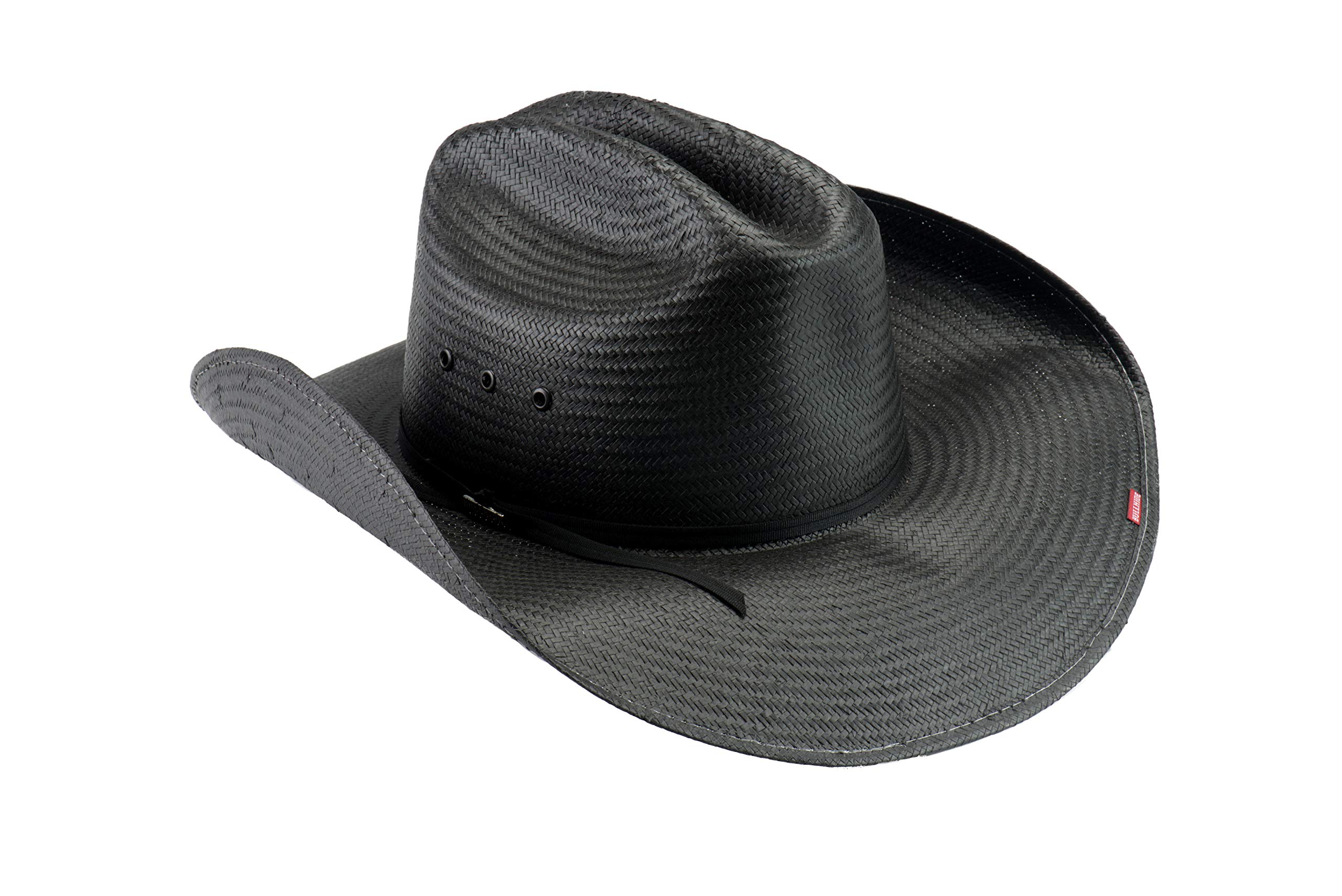 Western Hat! Black Wrangler Shantung Panama Traditional Western Hat (Large)