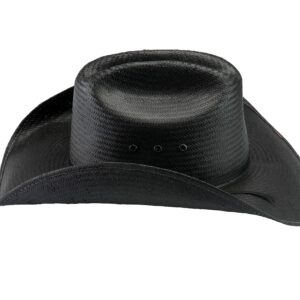 Western Hat! Black Wrangler Shantung Panama Traditional Western Hat (Large)