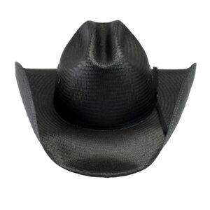 Western Hat! Black Wrangler Shantung Panama Traditional Western Hat (Large)