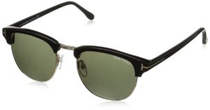 tom ford sunglasses - henry / frame: shiny black with green gradient lens