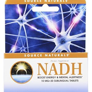 Source Naturals NADH 10mg, Boost Energy and Mental Alertness*, 10mg - 30 Peppermint Lozenges