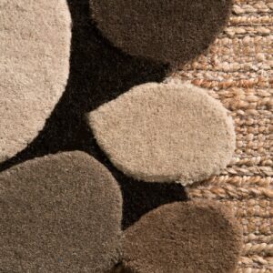 nuLOOM Hand Tufted Pebbles Area Rug, 3' 6" x 5' 6", Natural