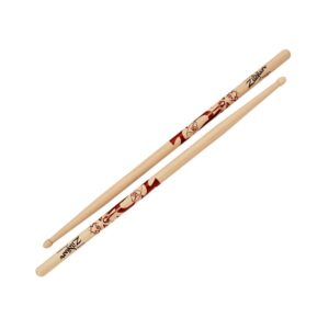 the new dave grohl artist series drumstick model also features large dimensions, a length of 16-3/4” and diameter of .600” for extra power and reach as well as an acorn-shaped tip for sound clarity. crafted from 100% u.s. select hickory, the preferred woo