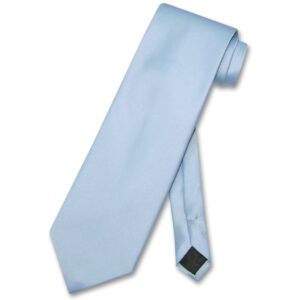 vesuvio napoli necktie solid baby blue color men's neck tie