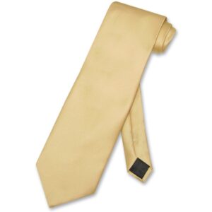 vesuvio napoli necktie solid gold color men's neck tie