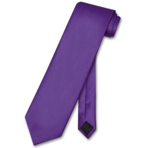 vesuvio napoli necktie solid purple indigo color men's neck tie