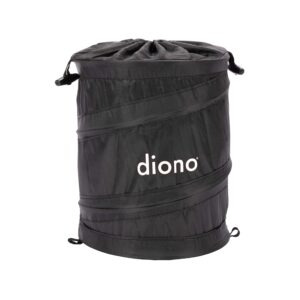 diono pop-up trash bin, collapsible car trash can portable, small, leak proof, perfect for keeping car clean, black