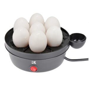 kalorik stainless steel egg cooker, black/stainless steel