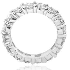 P3 POMPEII3 4 ct Diamond Eternity Wedding Ring 14K White Gold - Size 4.5