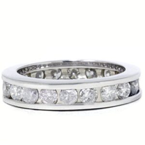 p3 pompeii3 2ct channel set diamond eternity ring 14k white gold - size 6.5