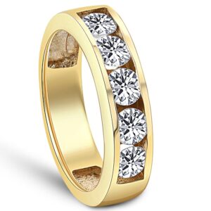 P3 POMPEII3 1 1/4ct HUGE Diamond Wedding Anniversary Ring 14K Gold - Size 10.5