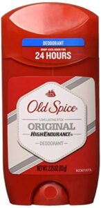 old spice high endurance original scent men's deodorant, 2.25 oz (pack of 6), red