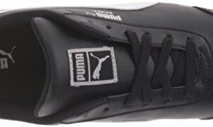 PUMA boys Roma Basic JR Sneaker, Black/White/Puma Silver, 7 M US Big Kid