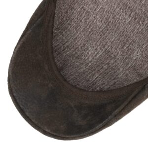 Stetson Madison Leather Flat Cap Men brown 7 1/4-7 3/8