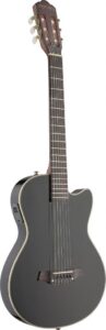 angel lopez ec3000cbk electric solid body classical guitar with cutaway,black