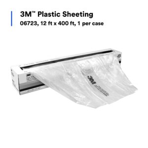 3M Plastic Sheeting 06723, High Density, Tear Resistant, Durable, Easy To Cut, 12 ft x 400 ft