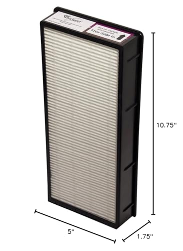 Whirlpool 1183900 HEPA Filter Tower Air Purifier, Design to Fit Air Purifier Model APT30010M, APT40010R, APT42010M, APT50010M and APMT2001M, 10.1x4.6 inch