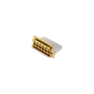 fender vintage-style strat bridge assembly with 2-3/16-inch spacing - gold