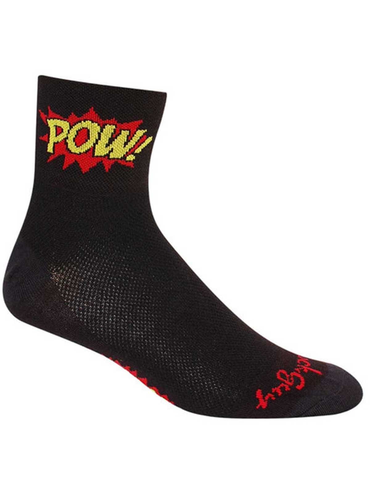 SockGuy Men's Boom Pow Socks, Black, Sock Size:10-13/Shoe Size: 6-12