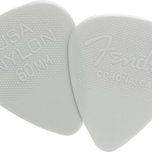 Fender Nylon Guitar Picks 351 Shape, White, 0.60mm, 12-Pack