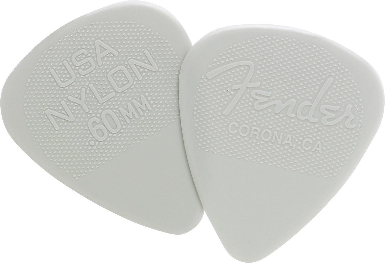 Fender Nylon Guitar Picks 351 Shape, White, 0.60mm, 12-Pack