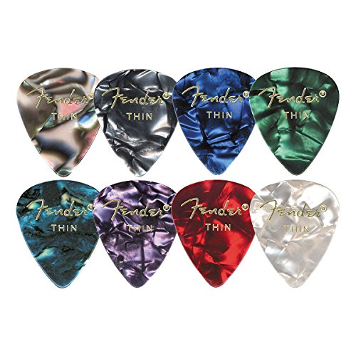 Fender Moto Style Guitar Picks, 12 Pack - Blue