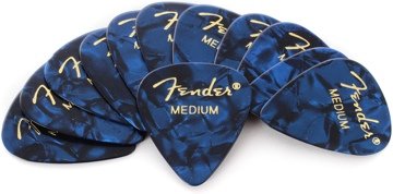 Fender Moto Style Guitar Picks, 12 Pack - Blue