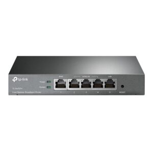 tp-link safestream multi wan router | 4 10/100m wan ports w/ load balance function | portal authencation access management | abundant security features | lightning protection(tl-r470t+)