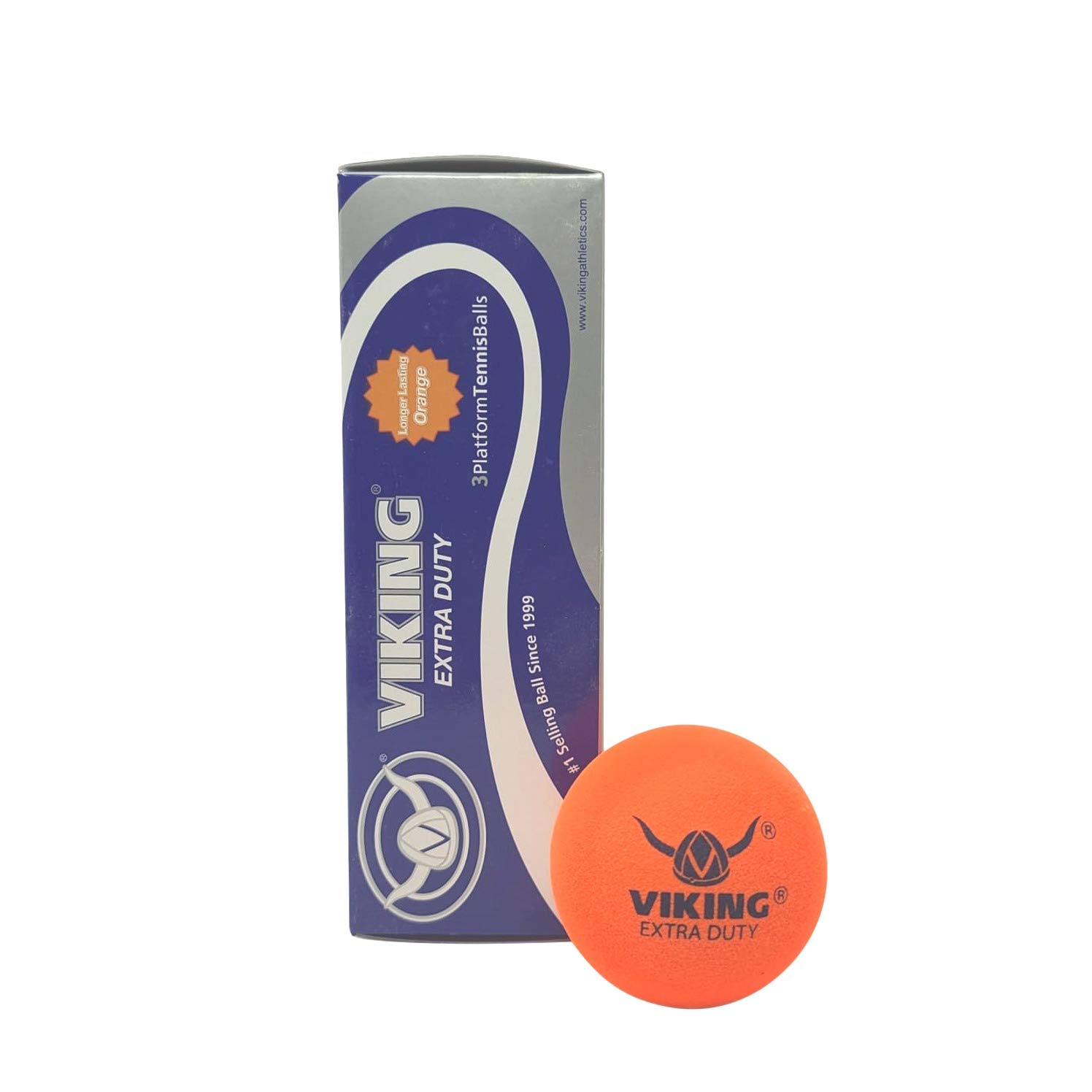 Viking Sports Extra Duty Platform Tennis Ball, Orange (Sleeve of 3)