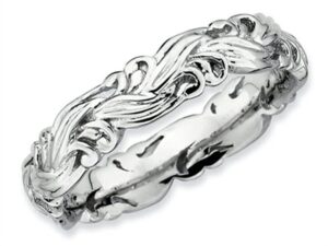 stackable expressions sterling silver polished stackable ring size 6