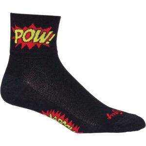 SockGuy, Classic Boom Pow Mens Socks, cuff height 3", Boom Pow, X-Large