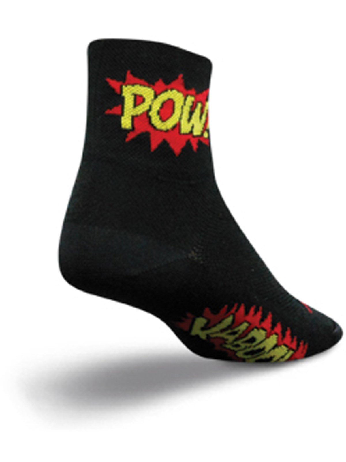 SockGuy, Classic Boom Pow Mens Socks, cuff height 3", Boom Pow, X-Large