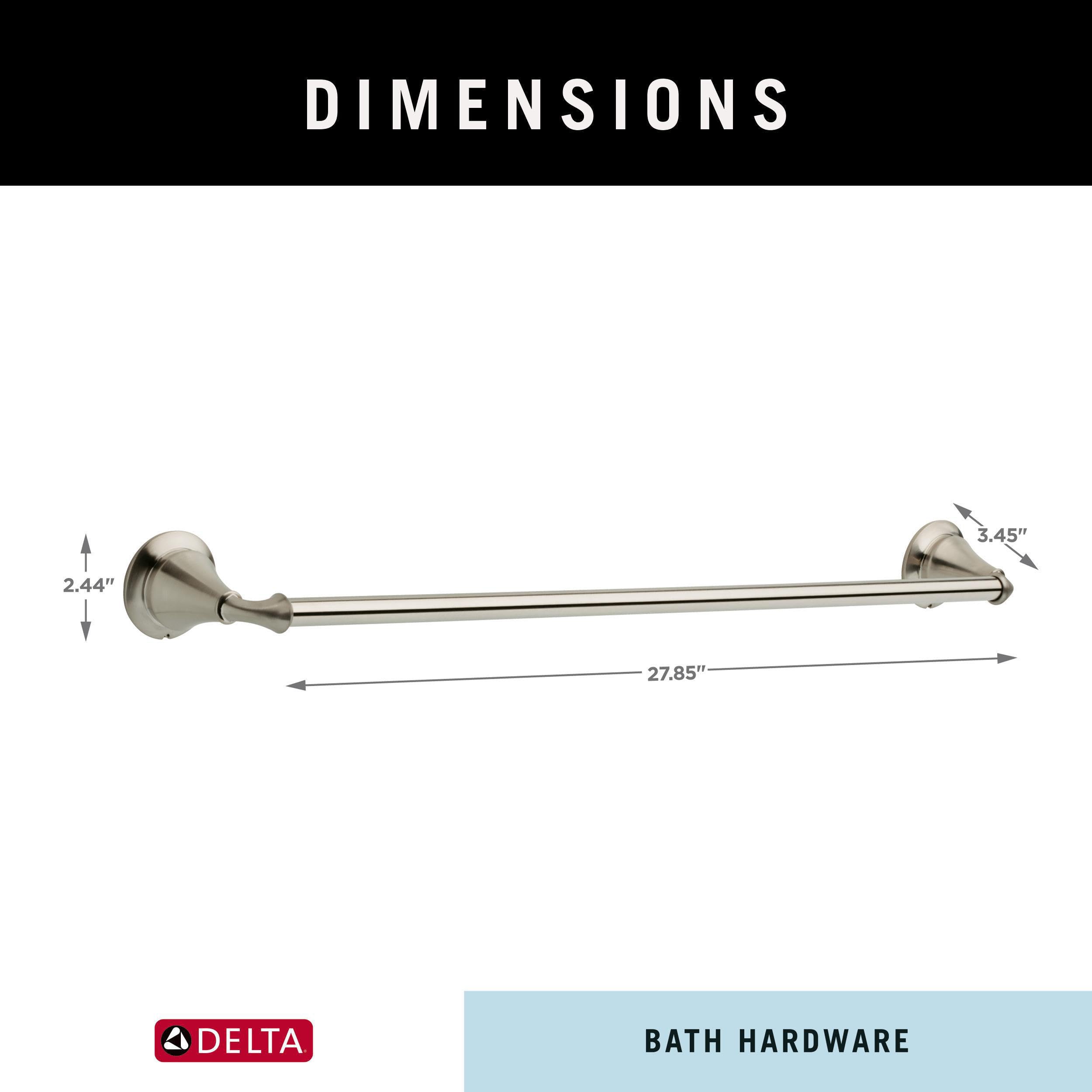 DELTA FAUCET 79424-SS Linden 24 in. Wall Mount Towel Bar Bath Hardware Accessory in Stainless Steel