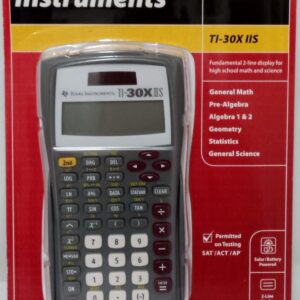 Texas Instruments TI-30X IIS 2-Line Scientific Calculator, Grey