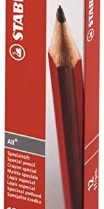 STABILO Coloured Pencil for Almost All Surfaces All - Pack of 12 - Brown