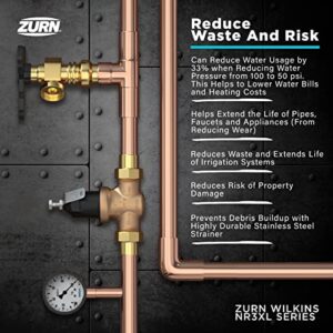 Zurn Wilkins 34-NR3XLDU 3/4" NR3XL Pressure Reducing Valve with Double Union FNPT Connection